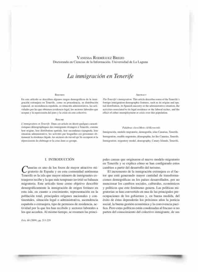 La inmigración en Tenerife - Canarias convive