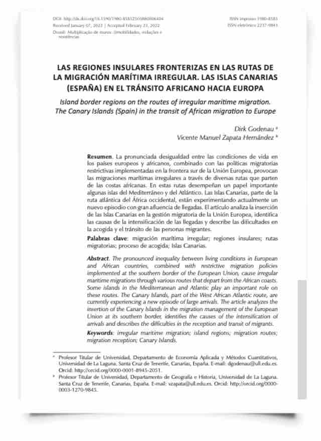 Las regiones insulares fronterizas en las rutas de la migración ...